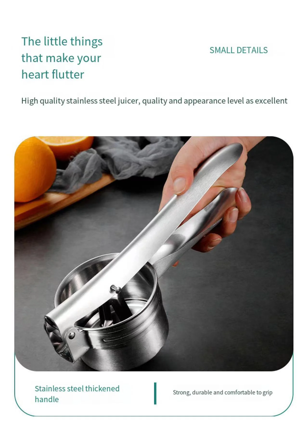 Manual Hand Stainless Steel Lemon Zester Citrus Juicer Lemon Squeezer ...