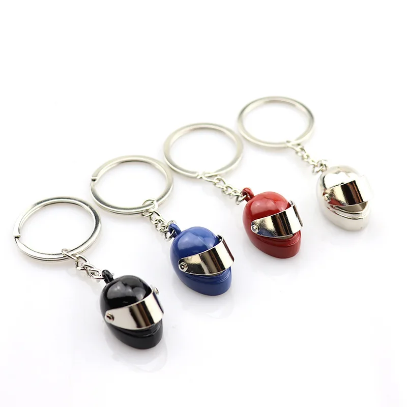 Personality Motorcycle Helmet Keychain Keychain Charm Custom Metal ...