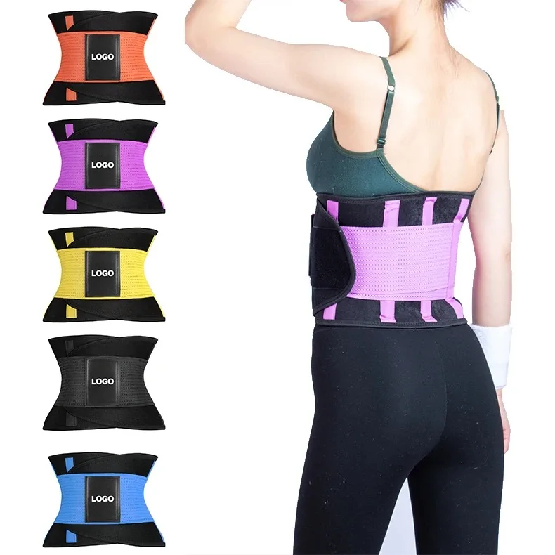 Hot Sale Lumbar Back Brace Elastic Sweat Waist Trainer Belt Waist Waist ...