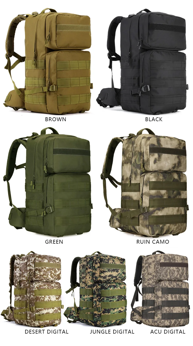 Protector Plus MOLLE Modular Waterproof Hiking Rucksack Durable Camping ...