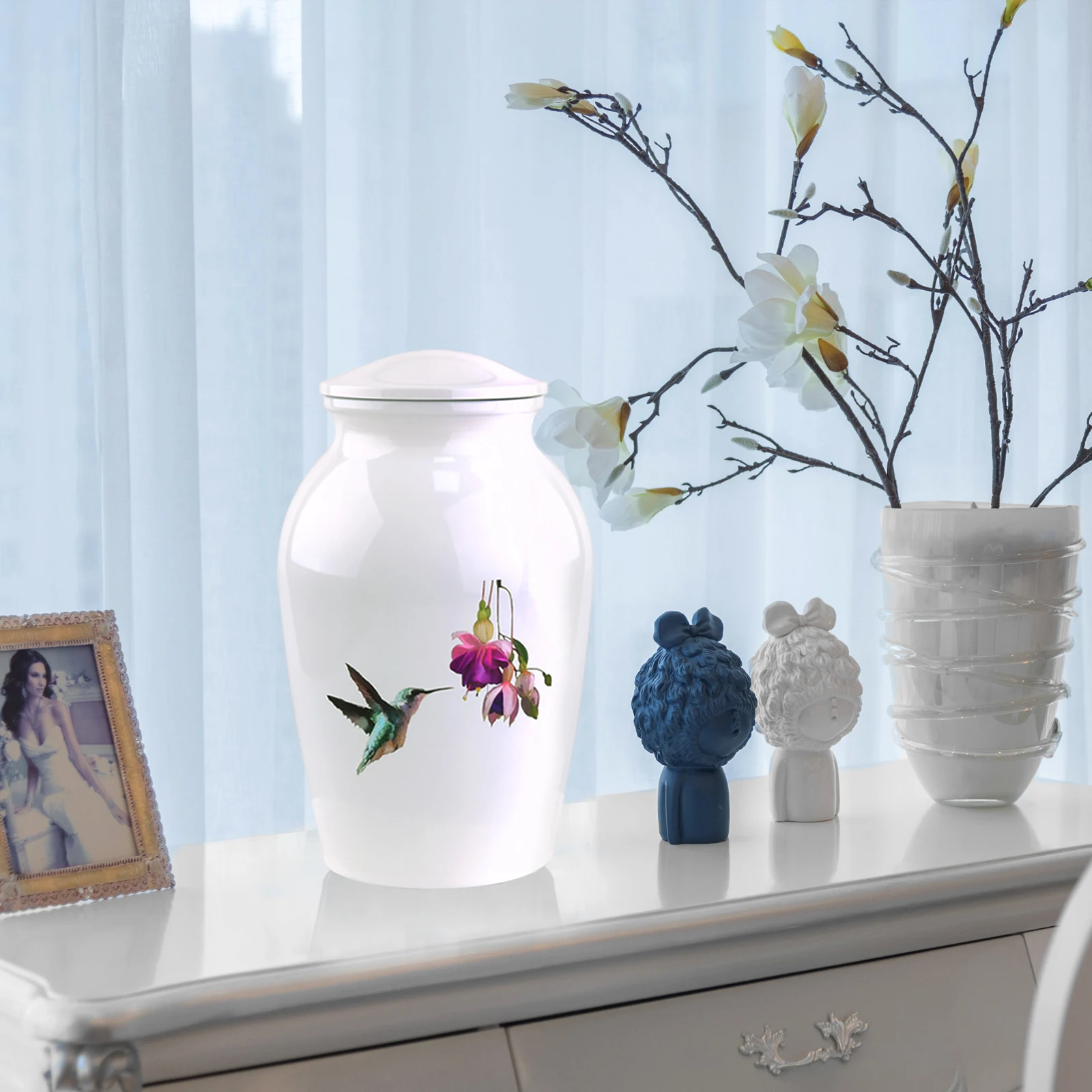 White Printing Jar Funeral Supplies Ashes Urn Cremation Urn Brass Urn ...