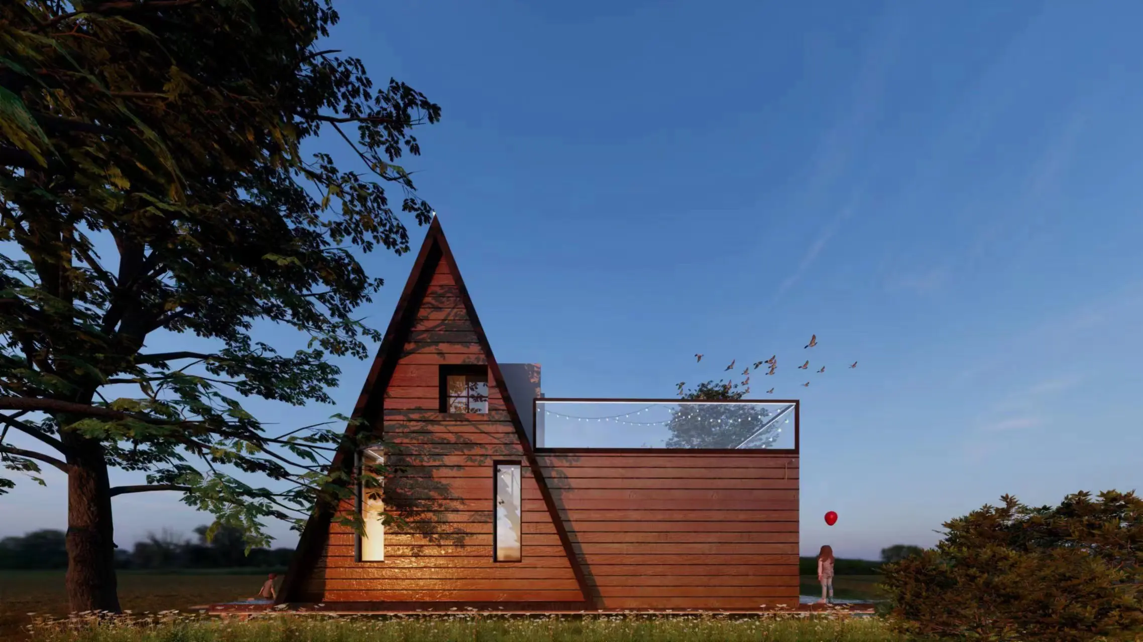 Triangular Powder Storage Container Triangle Roof Prefab House Triangle ...