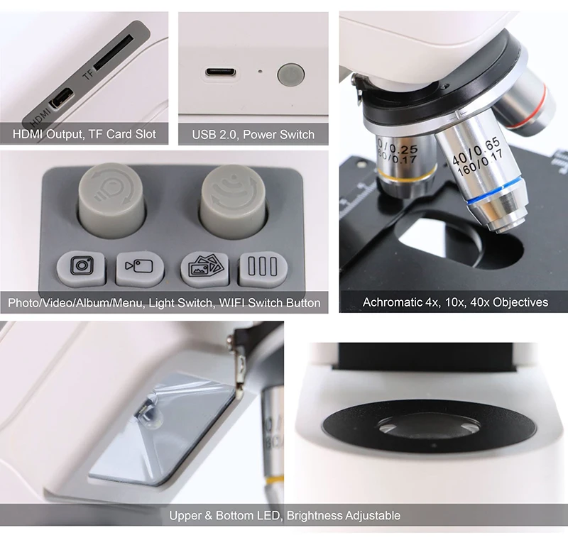 Opto-edu A33.5130 8.0m 7" Lcd Biological Digital Microscope - Buy 7 ...