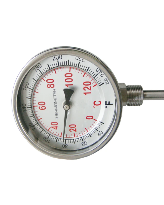 0-500 Degrees Dial Stainless Steel Bimetallic Thermometer - Buy ...