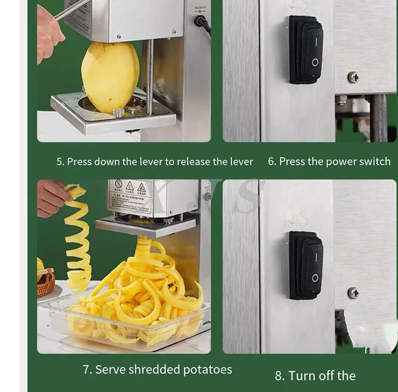 VEGETABLE CUTTER MACHINE INDUSTRIAL - CURLY FRIES PRODUCTION