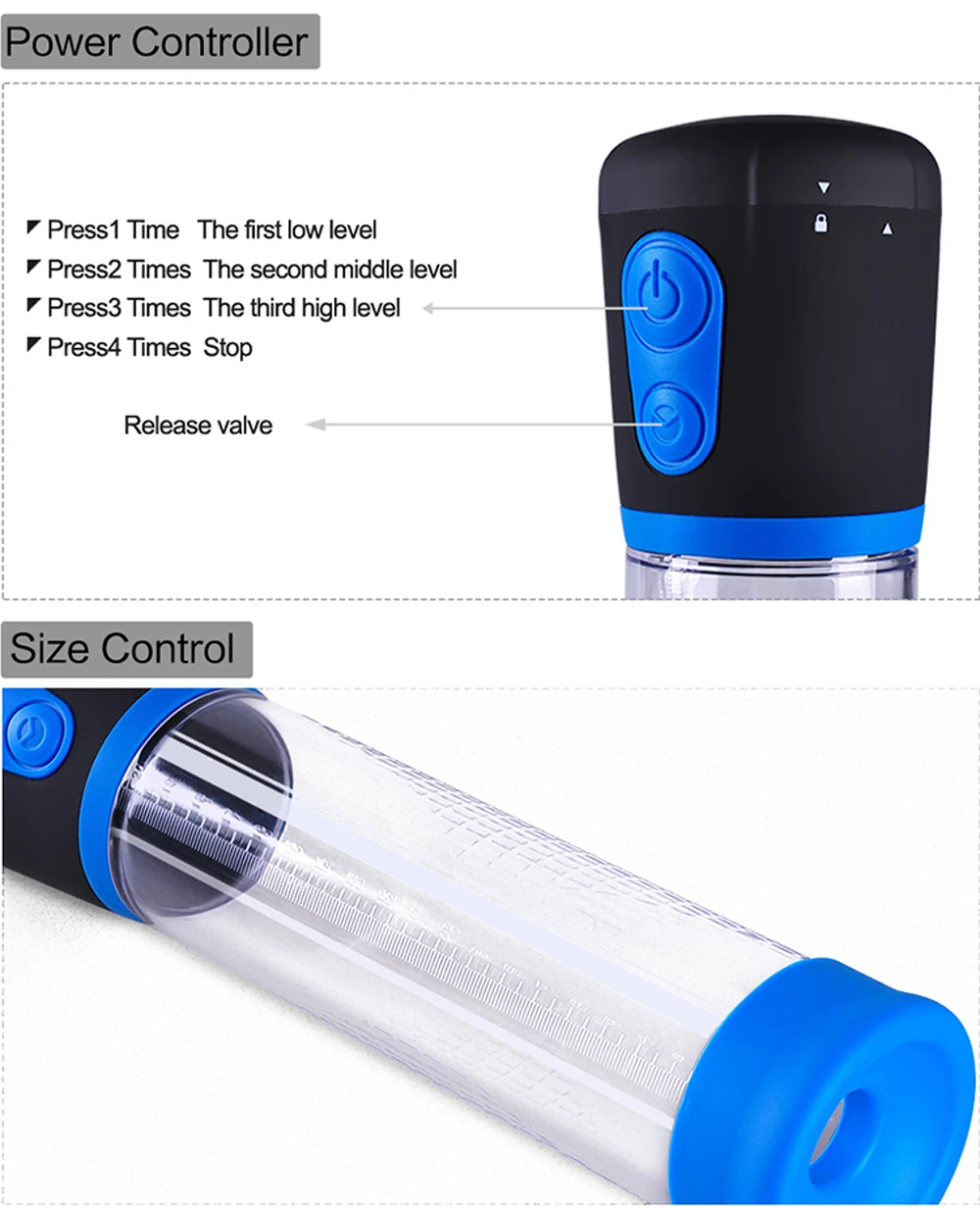 Electric Penis Pump Sex Toys For Men Male Masturbator Penis Extender ...