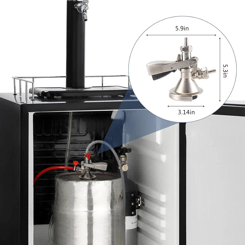 Stainless Steel Probe Beer Keg Tap for German a System Keg Coupler with ...