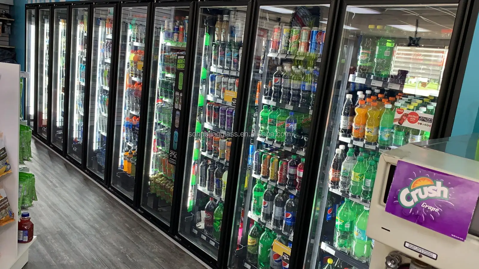 Grocery Store Walk in Freezer Room Parts Glass Door - SHHAG