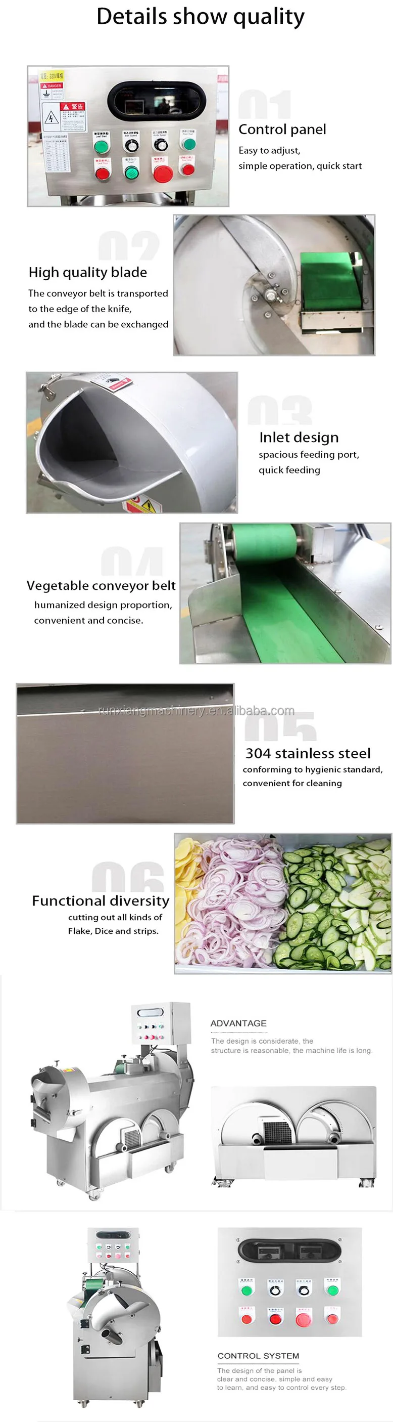 High Quality Stainless Steel Sweet Potato Slicer Machine Potato Cube ...