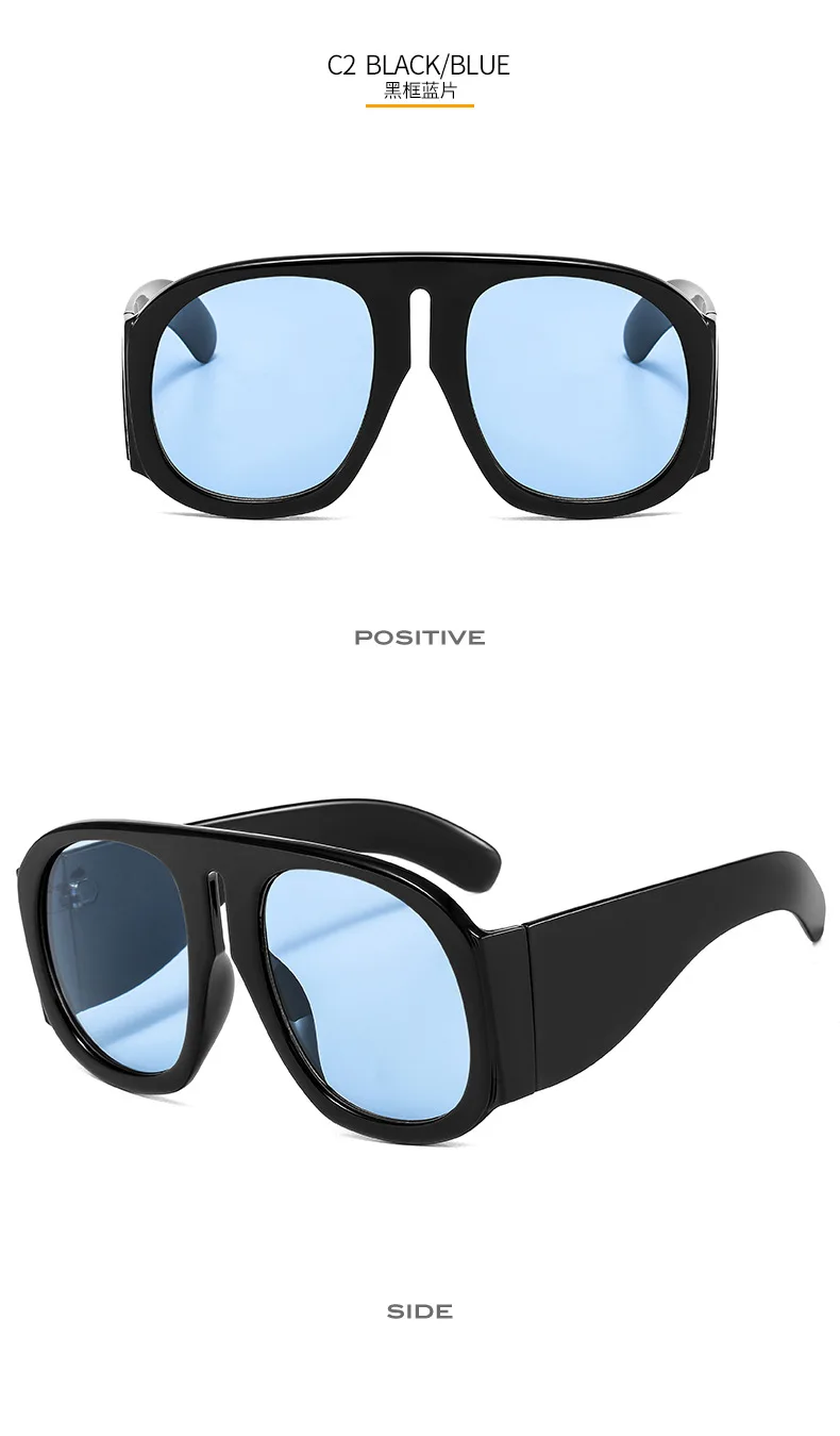 Mejores T1770 Big Square Frame Fashion Sunglasses Plastic Sun Glasses ...