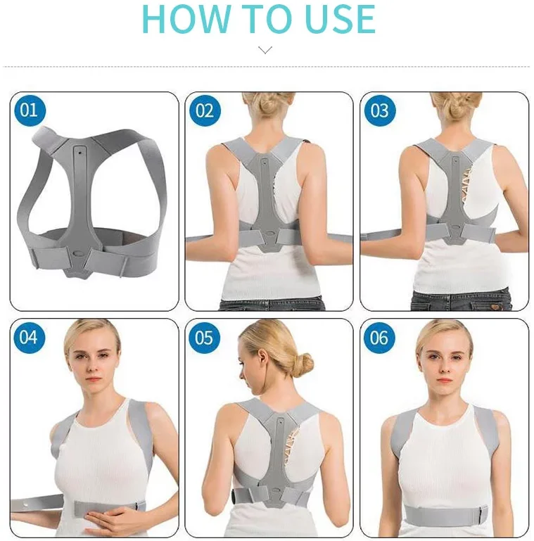 New Lumbar Brace Spine Neck Shoulder Upright Straighten Back Support ...