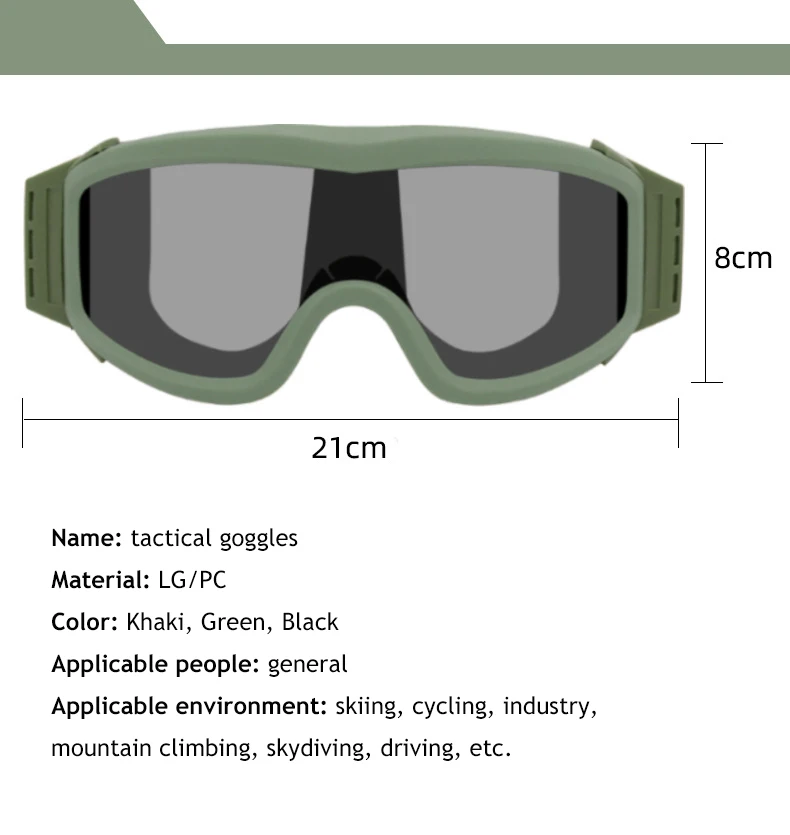 Standard Google Tactical Eyewear Ballistic Goggles Shooting Glasses ...