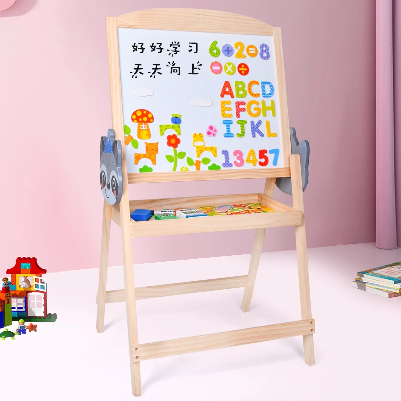 Children's Whiteboard Blackboard Easel Kids Drawing Board Toys ...