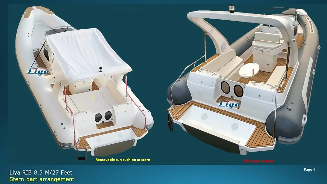 Liya Rib Boat Hyp830 6/12 Persons Speed Boat Small Cabin Boat Sale ...
