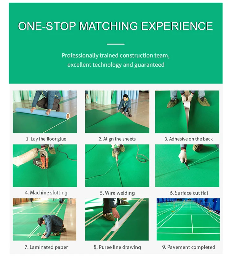Portable BWF Approved Indoor PVC Vinyl Badminton Court Mat