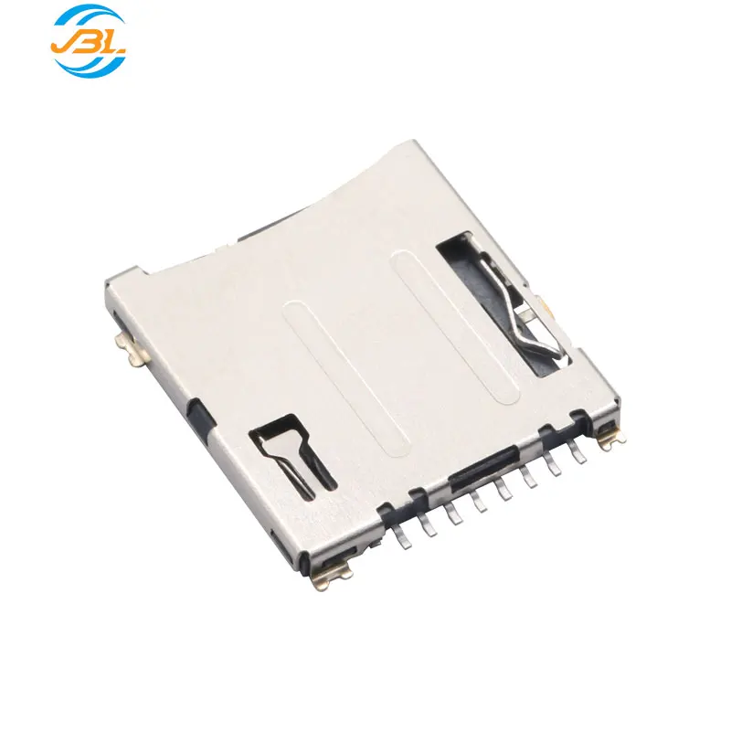 8P Push -Pull Type Micro SMT SD Card Socket For AI Electronic products ...