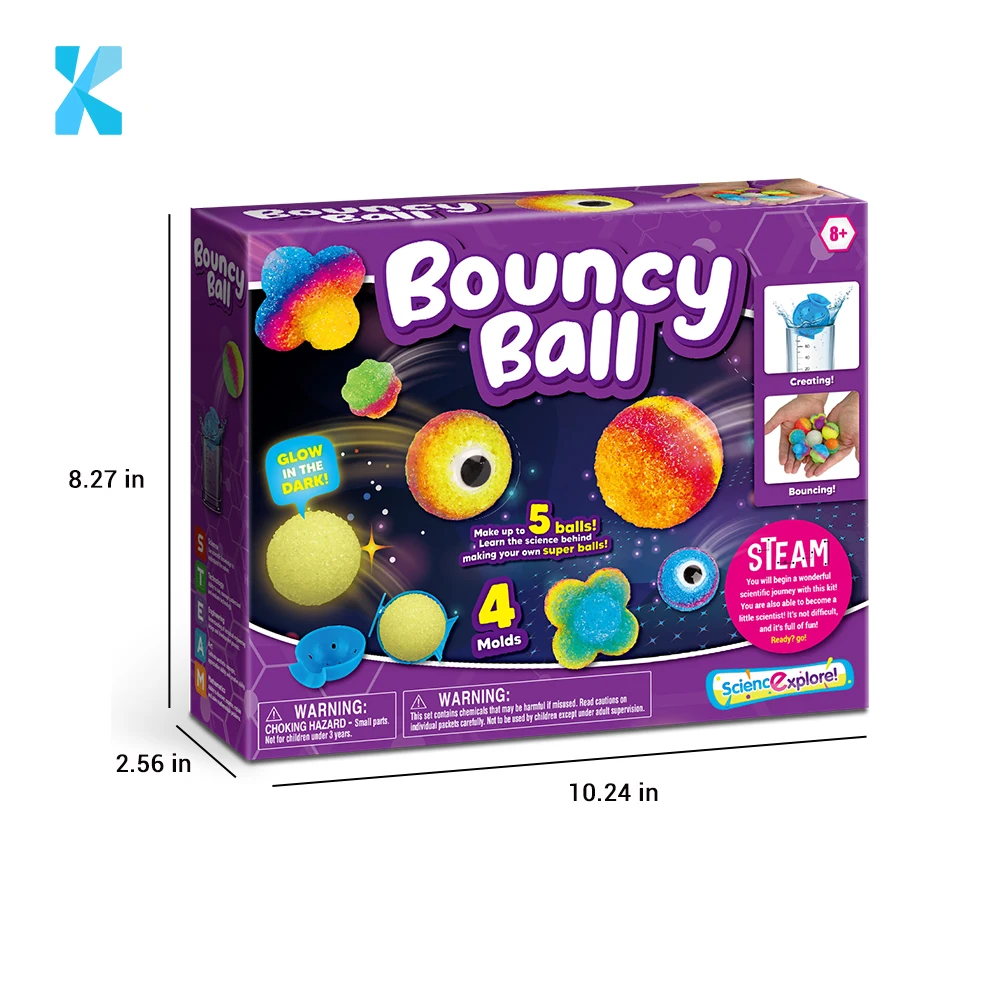 Science Experiemtn Hand On Educational Kit Make Your Own Bouncy Ball ...