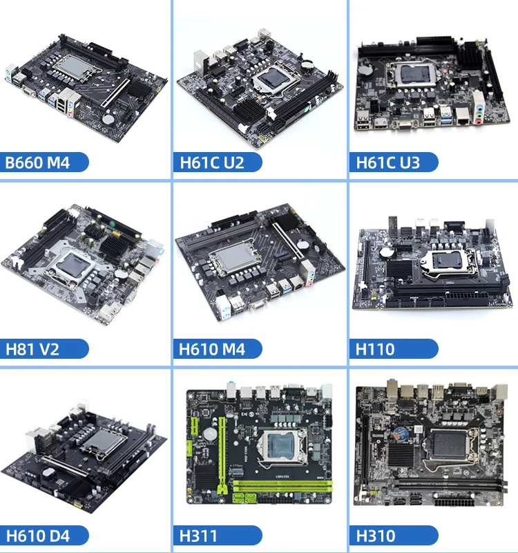Hot Sale Computer Motherboard H110 H610 H81 B660 H61 Motherboard Ddr3 ...