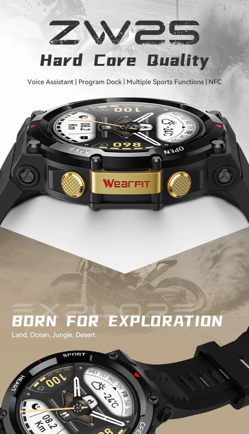 ZW25 Outdoor Sport Smart Watch - BT Touchscreen Smart Watch
