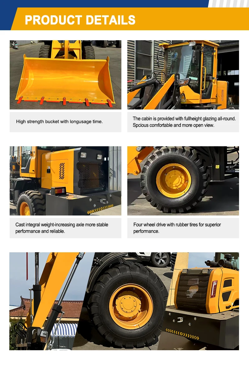 Heavy Machinery 1 Ton Front-end Hydraulic Loader Wheeled Multi ...