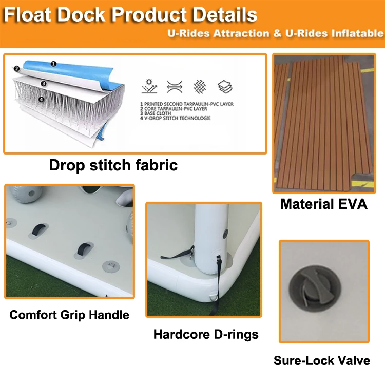 3m Inflatable Floating Dock Bar for Sea & Lake - OEM Available