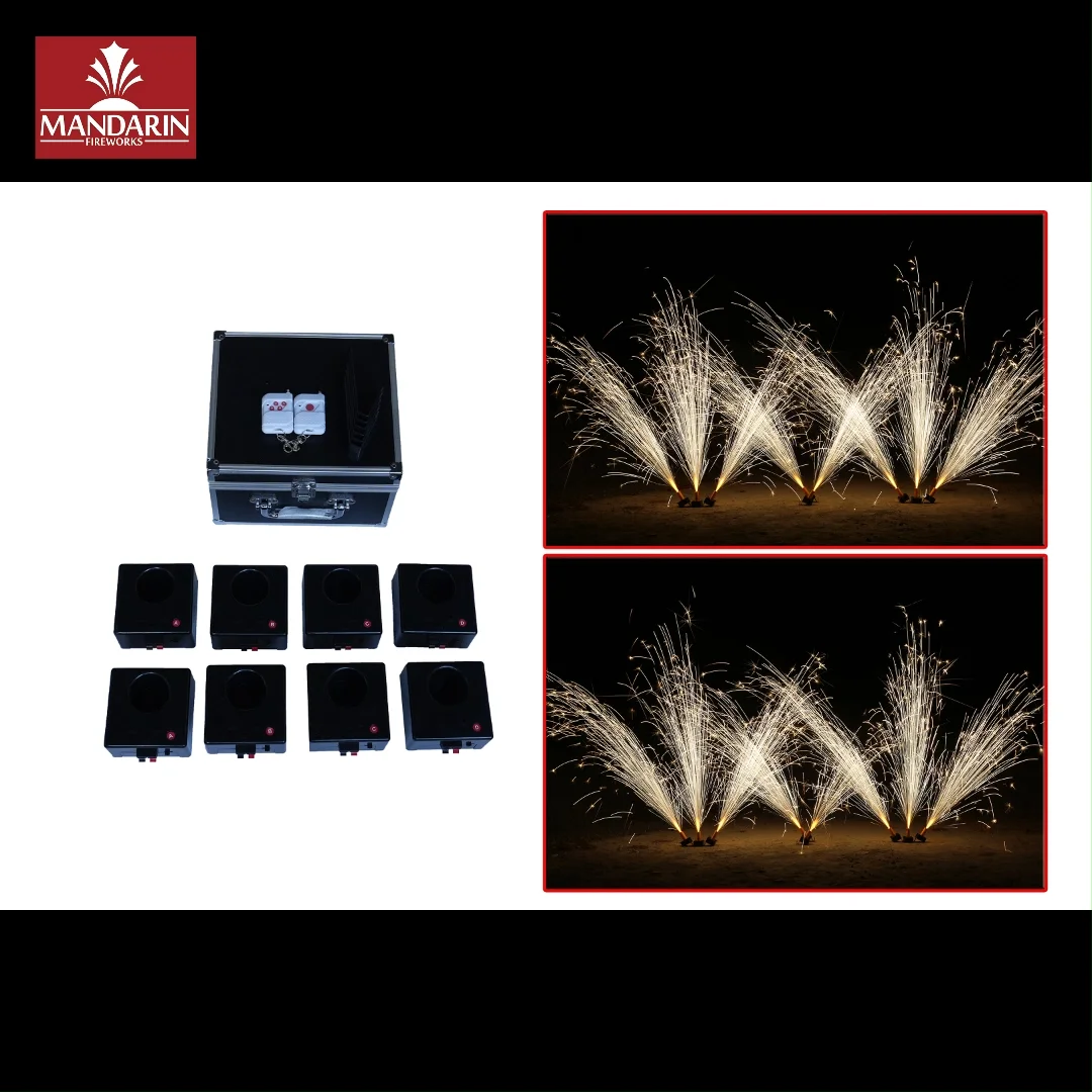 8 Cues Wireless Remote Control Fire Stage Fountain Fireworks ...
