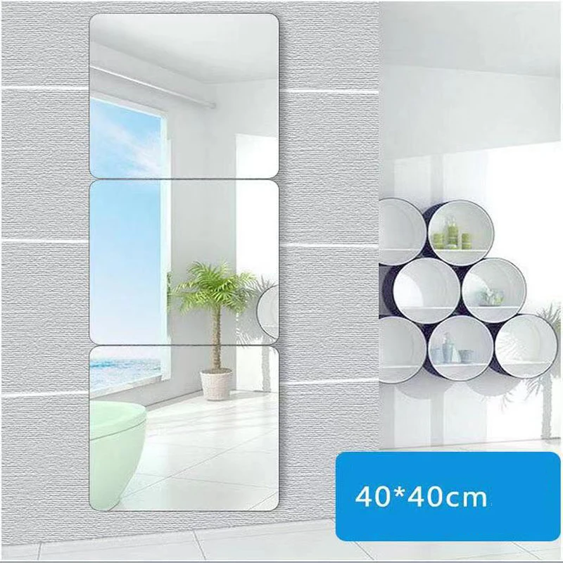 Custom Acrylic Soft Mirror Wall Self-adhesive Hd Full-length Mirror ...