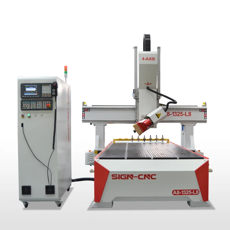 4 Axis Milling Machine Furniture Cnc Router Machine Automatic Cutting ...