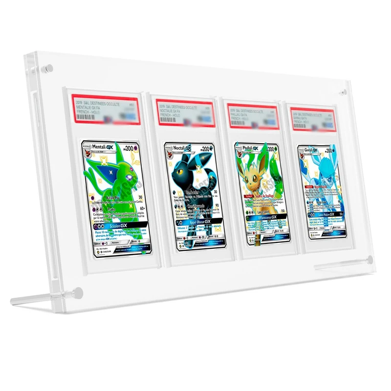KeLi PS Graded Cards Collectible Slab Acrylic Stand Holder 1 2 3 slot 4 ...