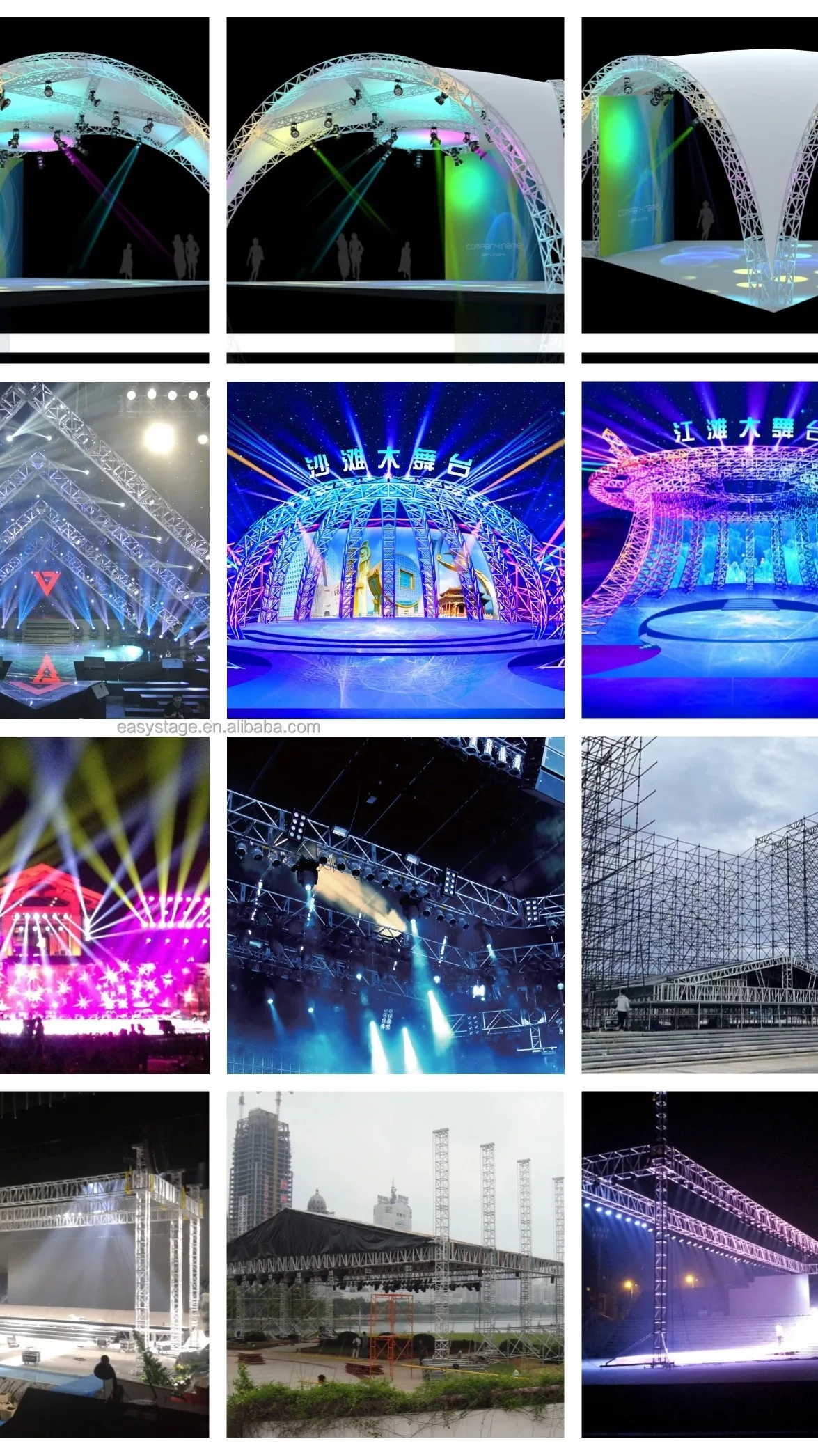 Square Truss Music Festival Stage Truss Display System Lights Event ...