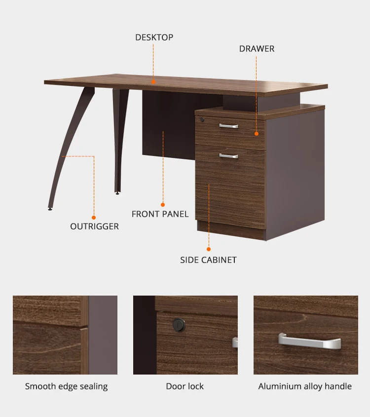 Home Office Work Desk Workstation Desk Office Furniture Wooden Anti ...
