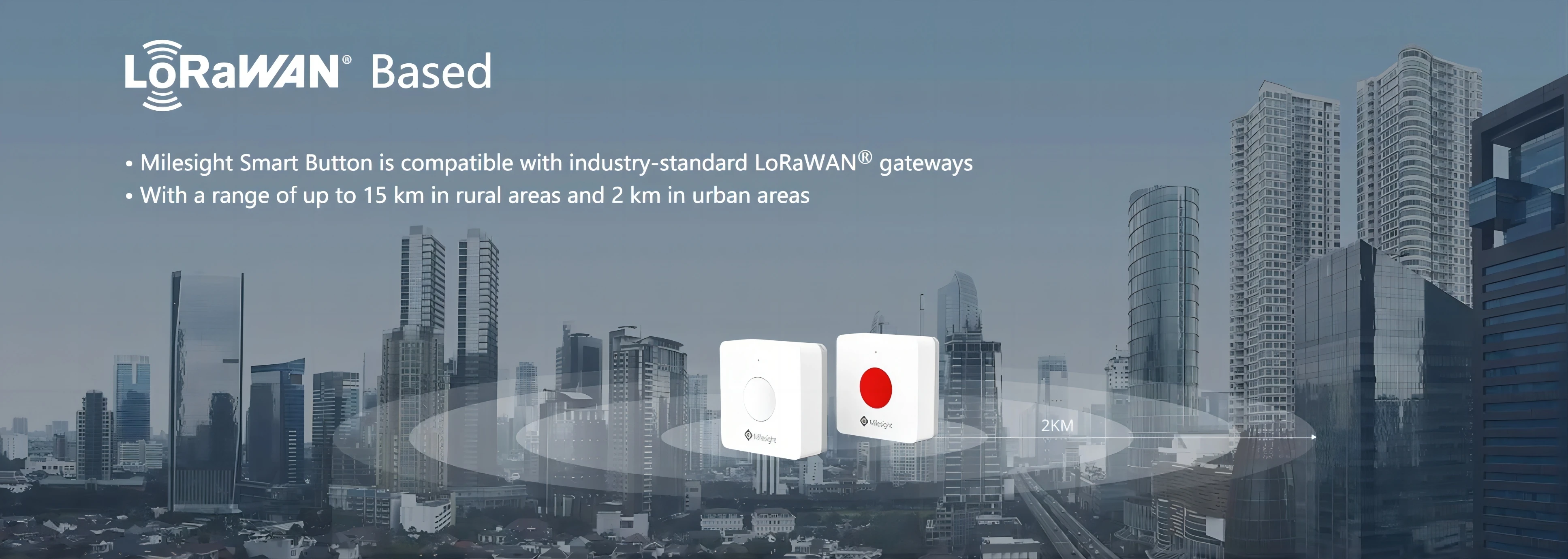 Milesight WS101 Lorawan Smart SOS Button for Wireless Controls