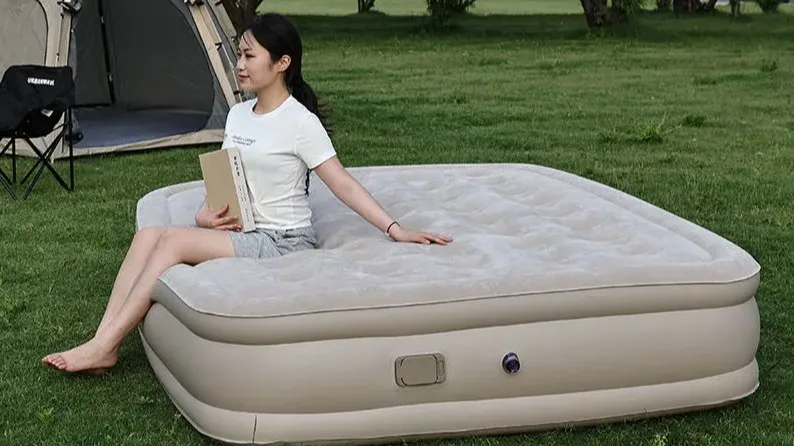 Factory Custom Automatic Inflatable Bed Floding Air Mattress King Size ...