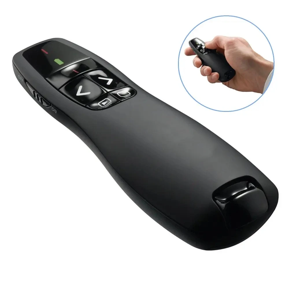 K400 Presentation Clicker Pointer - 2.4ghz Remote PPT Advancer