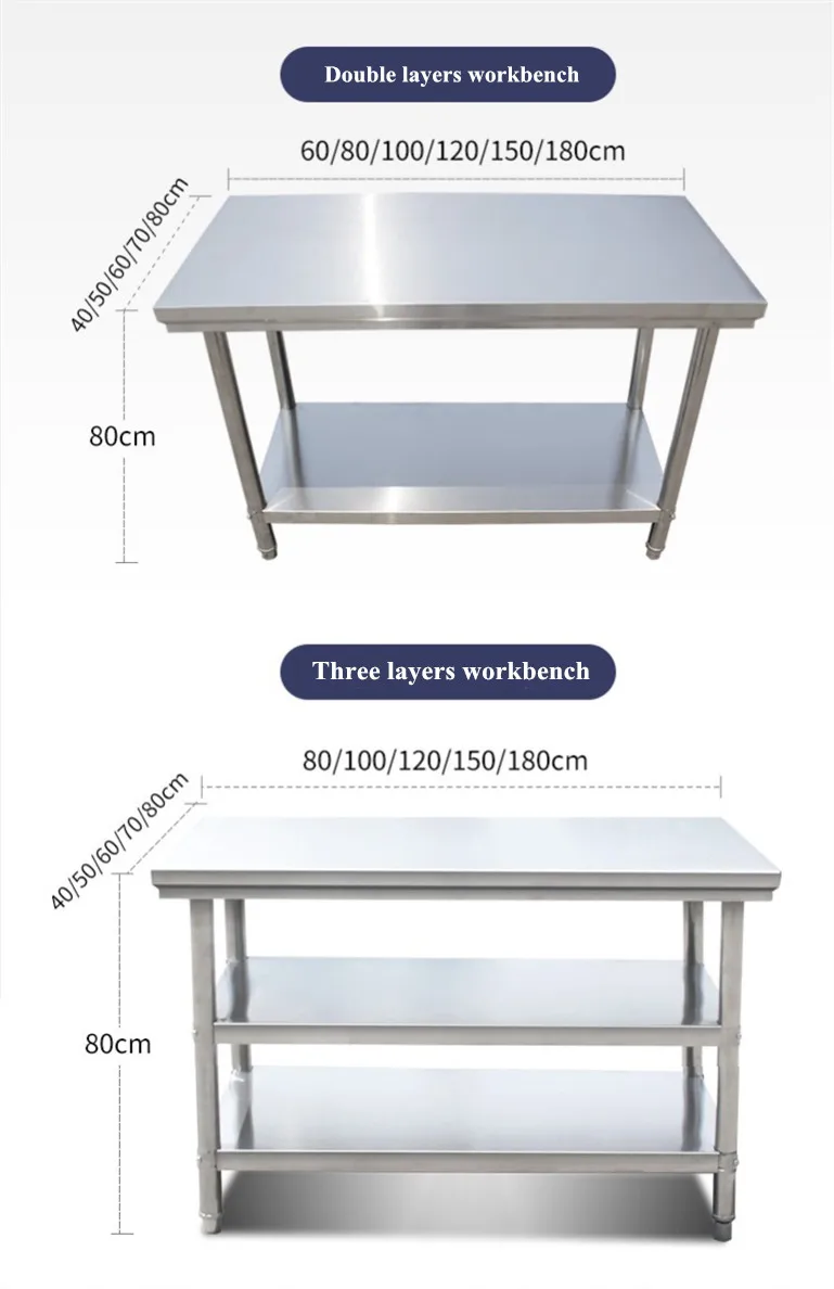 Fish Cleaning 304 201 Folding Commercial Kitchen Work Stainless Steel Table