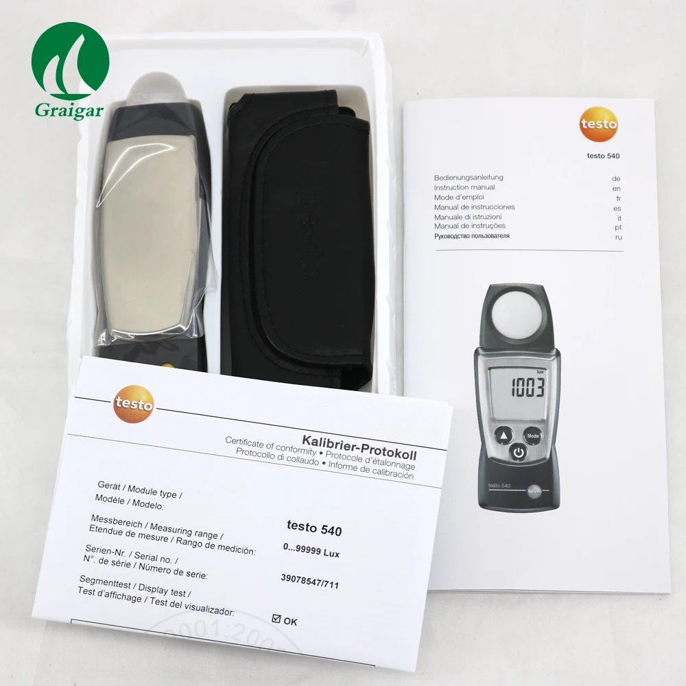 Testo 540袖珍数字光度计勒克斯表亮度测试仪0至99999勒克斯-阿里巴巴