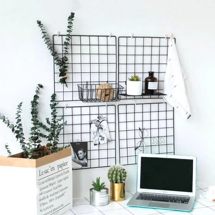 Grid Wire Photo Wall Panel For Photo Hanging Display Metal Grid Wall ...