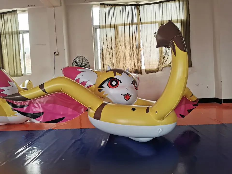 Custom PVC Inflatable Foxes Swimming Ring with SPH for Sale