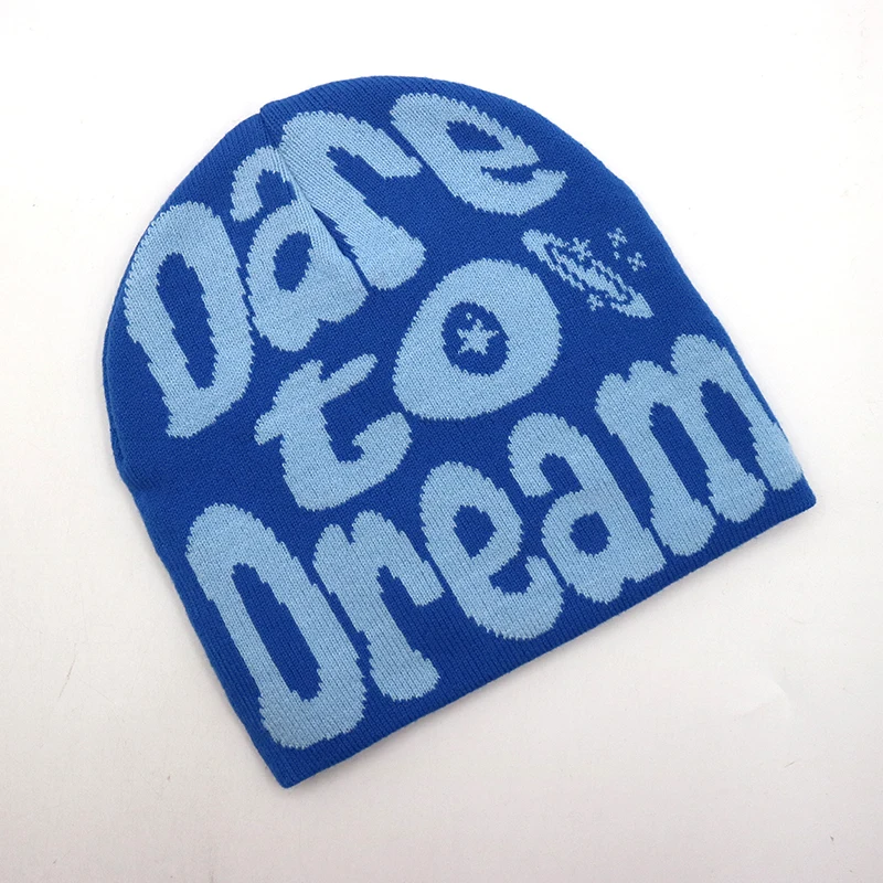 Beanie with Words All over - Customizable Cartoon Design