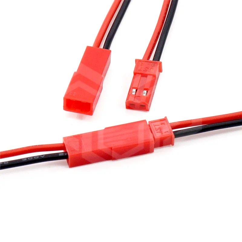 JST Plug-in 2P Connector Cable LED Male/Female Plug Toy Power Cable ...