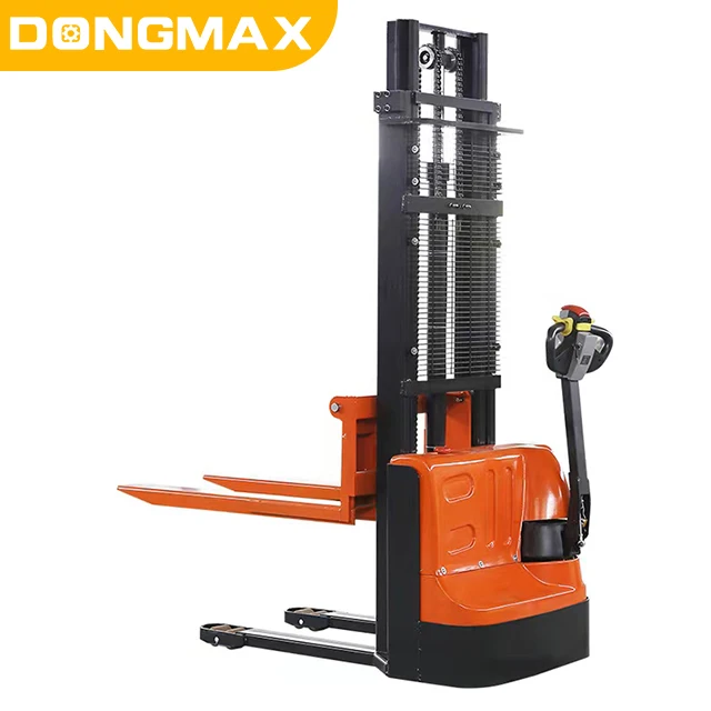 2Ton Electric Walkie Stacker Forklift Adjustable Forks Battery-Powered ...