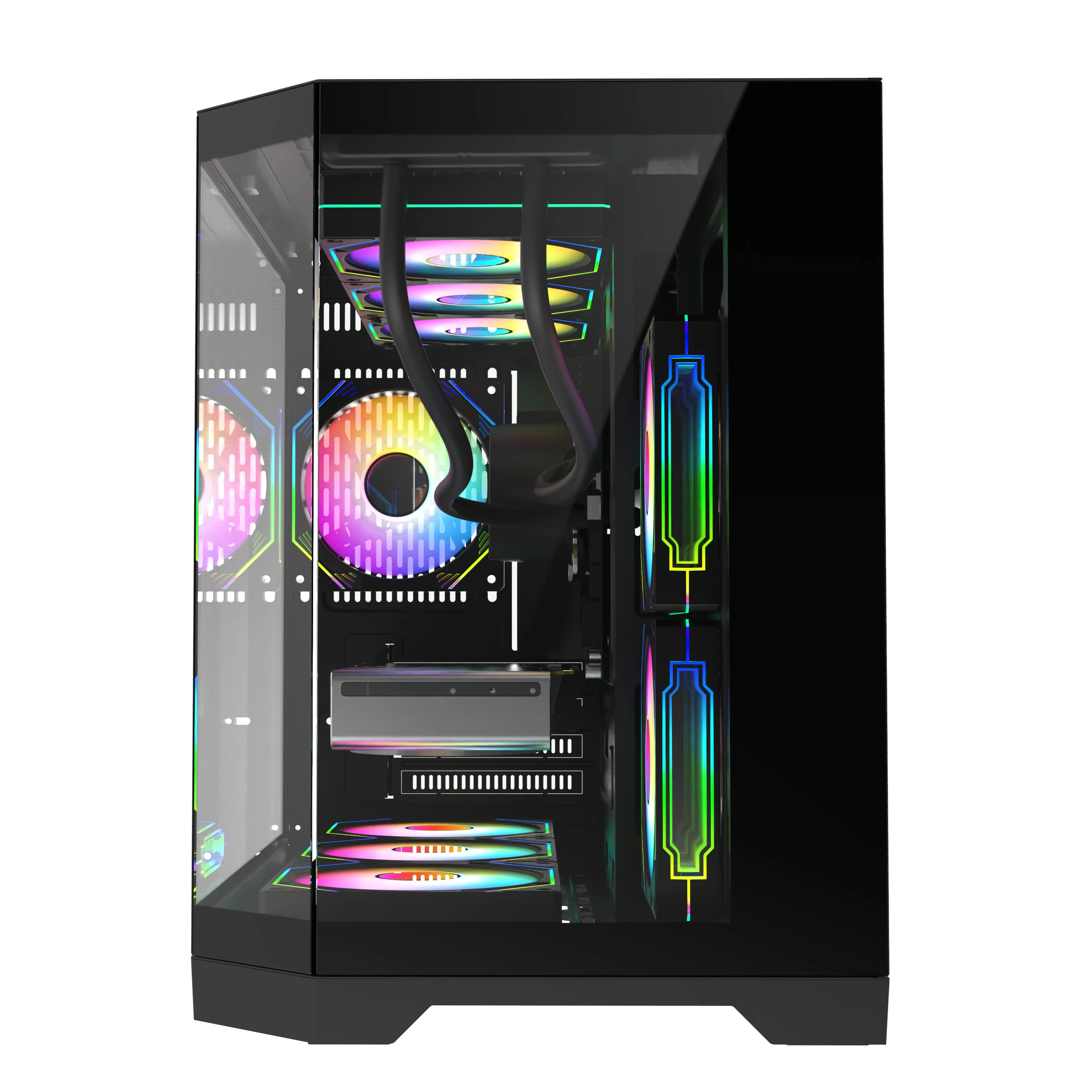 Custom Micro ATX PC Case - Gaming Chassis with Tempered Glass