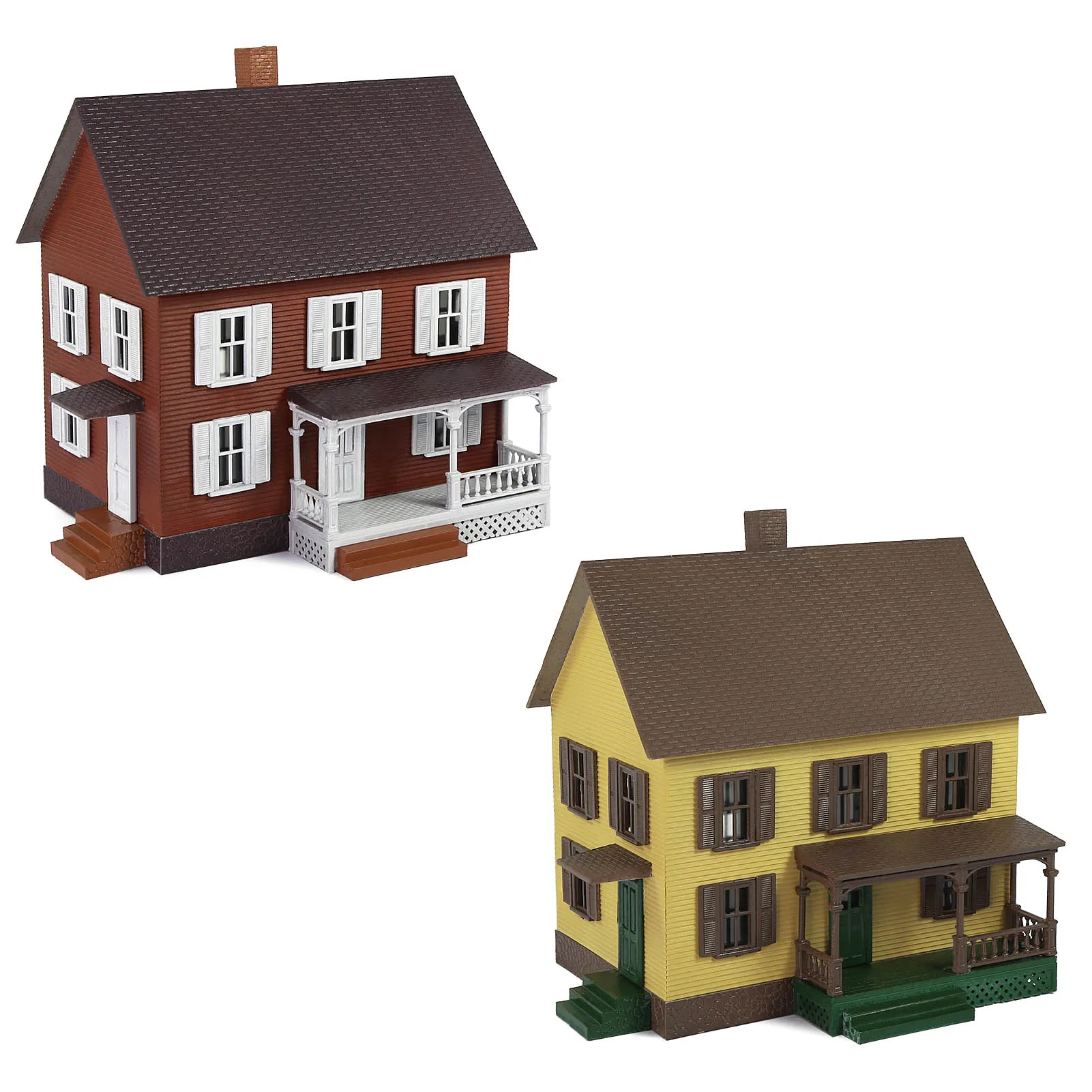 Jz8709 Ho Scale Model Village House 1:87 Assembled Painted Building ...