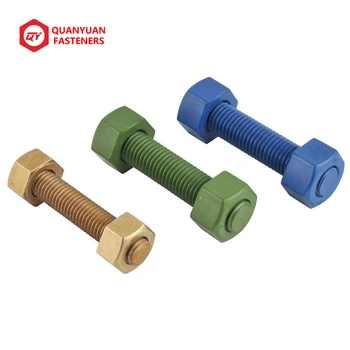 Teflon Hexagon Bolt Nut Petrochemical Construction Teflon Bolt Custom ...