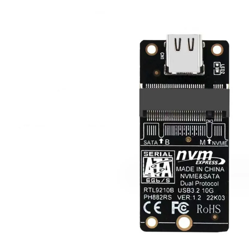 Nvme M.2 To Type-c Hdd Enclosure Interposer Board Usb3.2 10gbps Hard ...