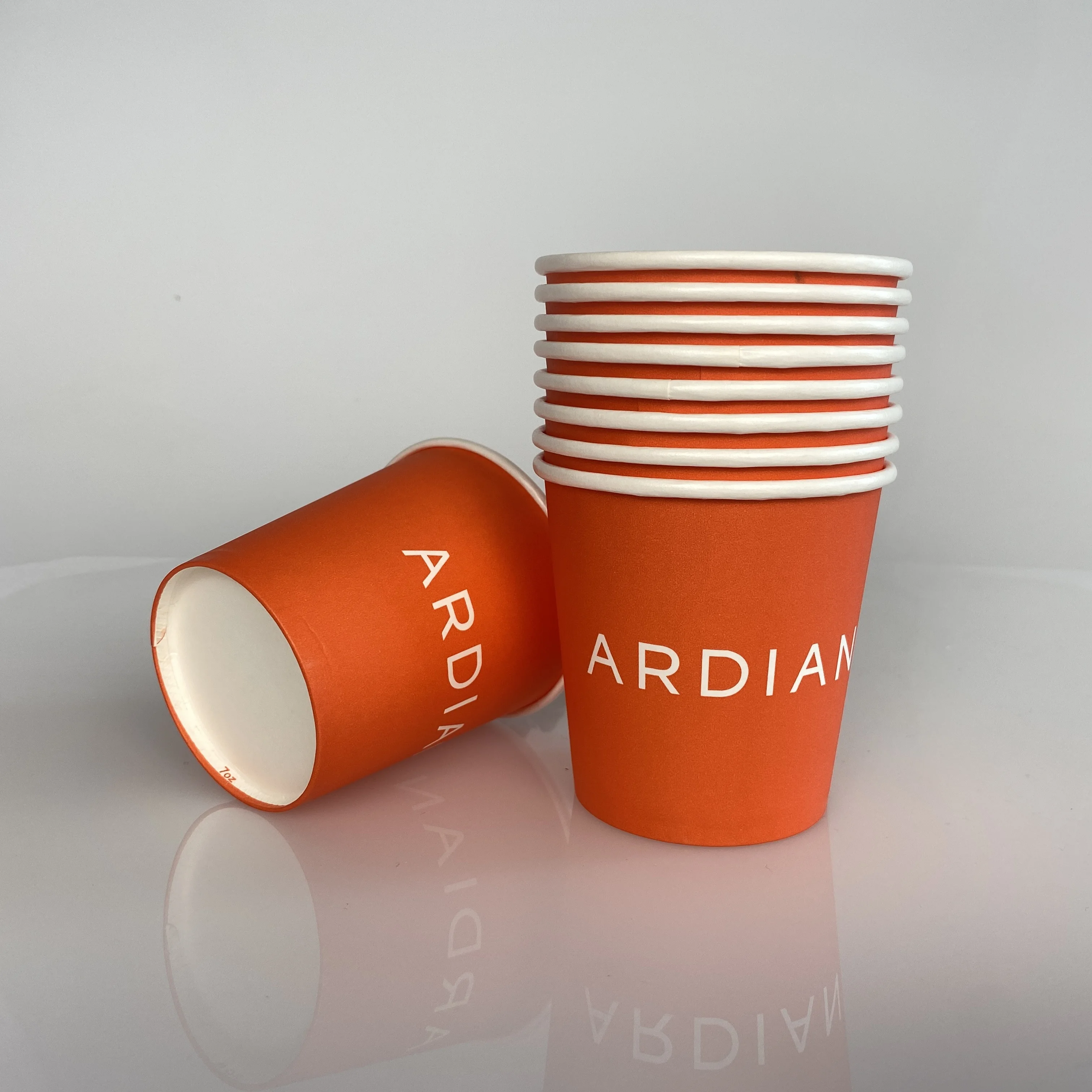 Flexo Printing Single Wall Coffee Paper Cup With Lid Customized ...