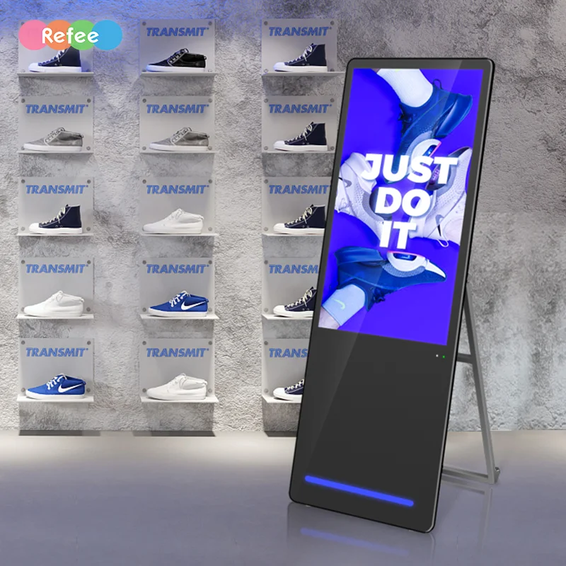 Refee Portable Movable Digital Signage Network Poster Lcd Advertising ...