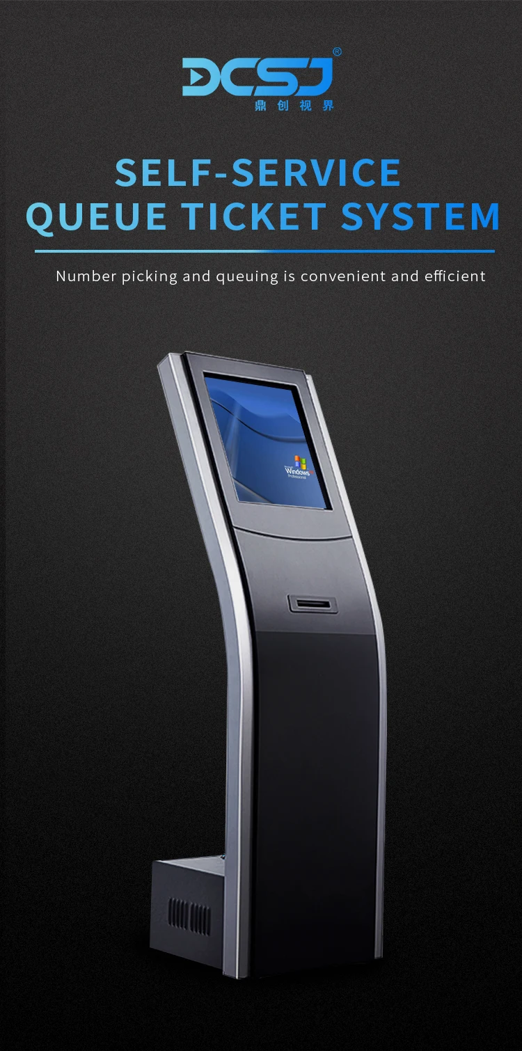 17 Inch Ticket Smart Screen Token Dispenser Wireless LED/LCD Token Number Display Queue ...