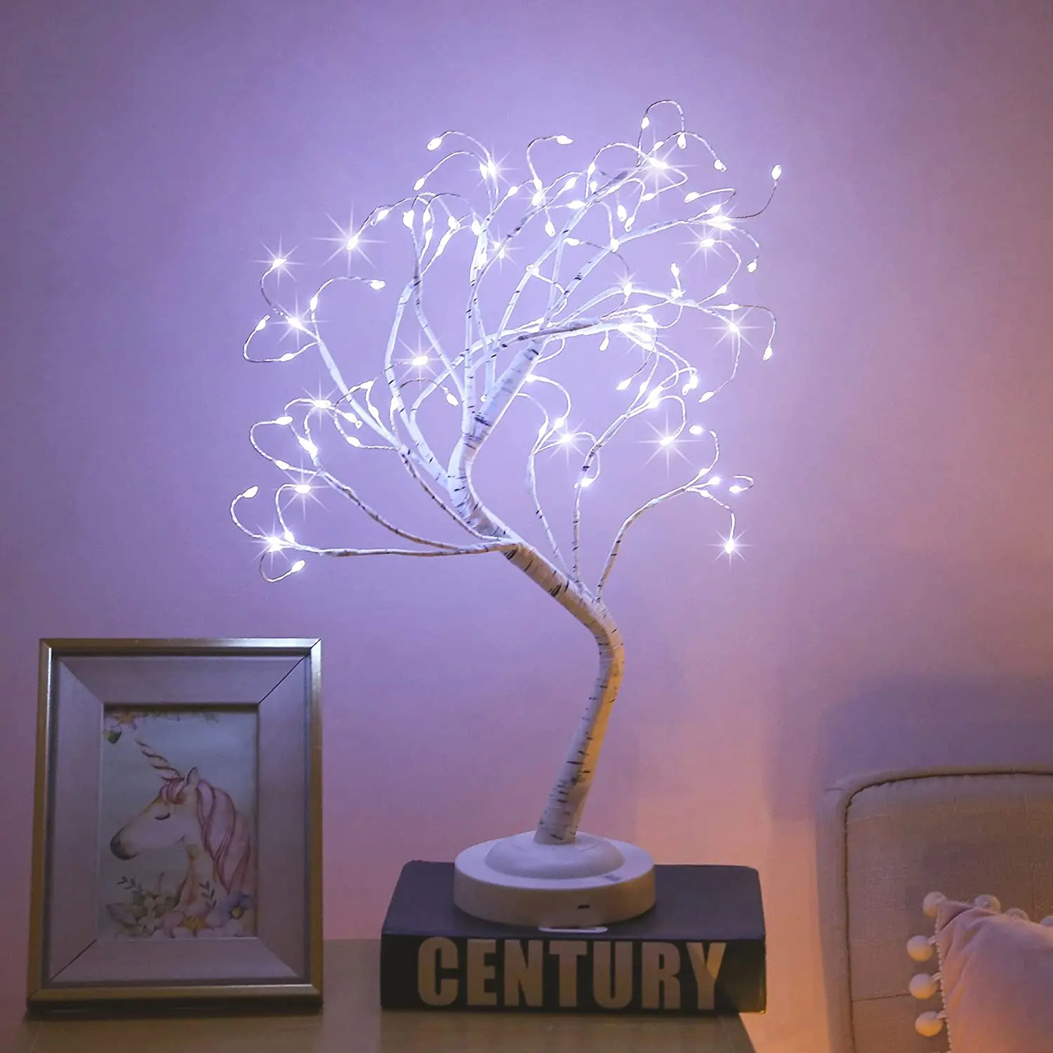 Led Birch-Tree Shaped Light Artificial Tree Battery Operated Decorative ...