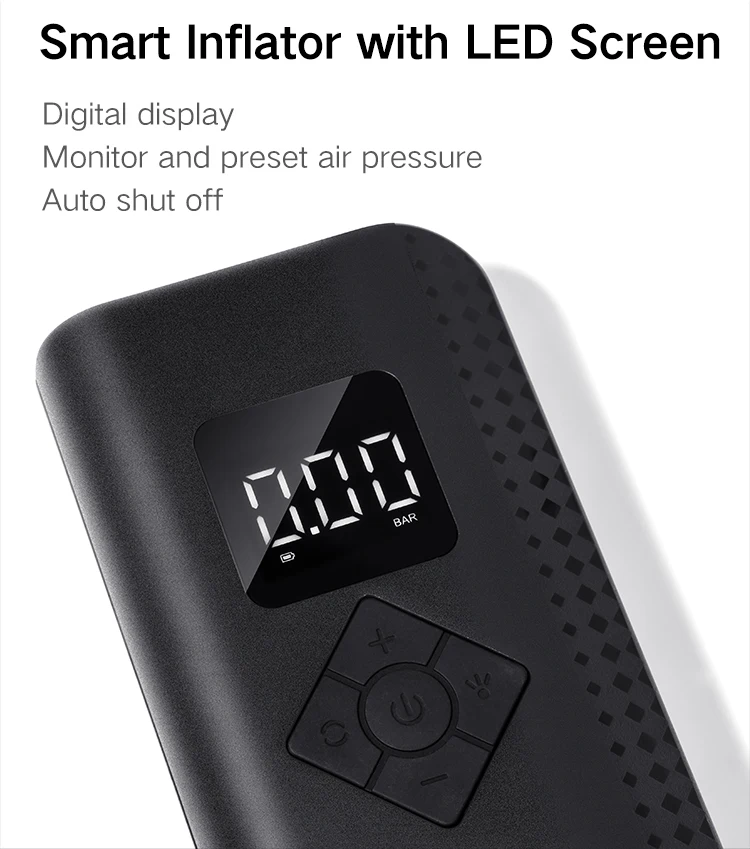 Customizable Mini Portable Electric Tyre Pump - Smart & Durable